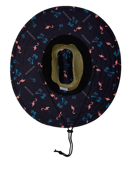 Flamingo Palms Straw Lifeguard Hat | Weekender Sportswear